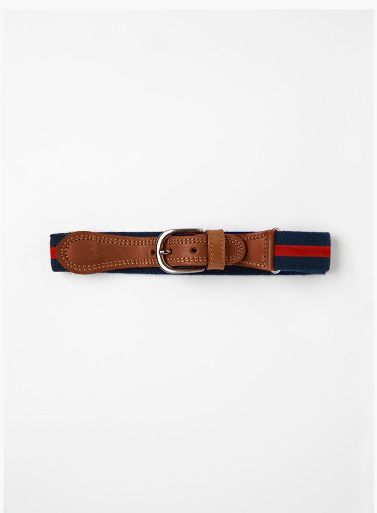 Elasticated Belt In Navy/Red Stripe | Children's Accessories | Belts ...