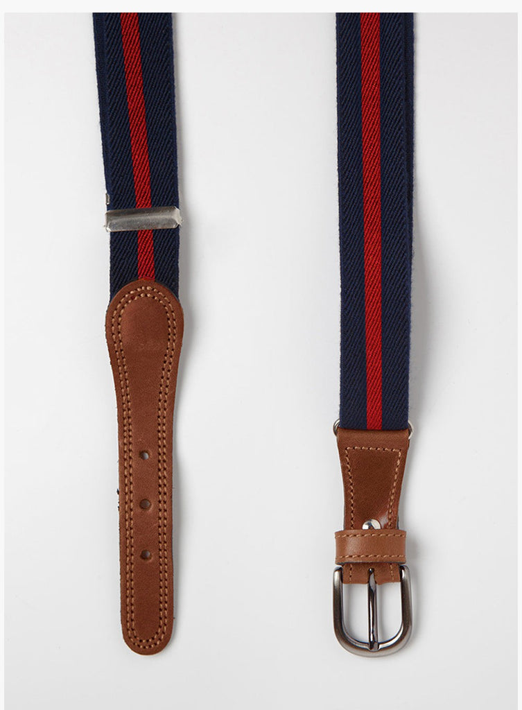 Elasticated Belt In Navy/Red Stripe | Children's Accessories | Belts ...