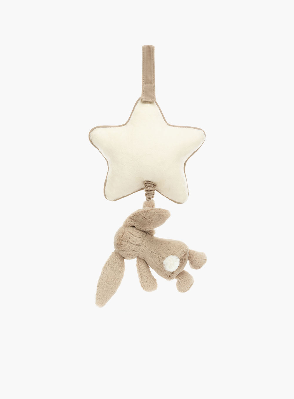 Beige Jellycat Bashful Bunny Star Musical Pull | Trotters London