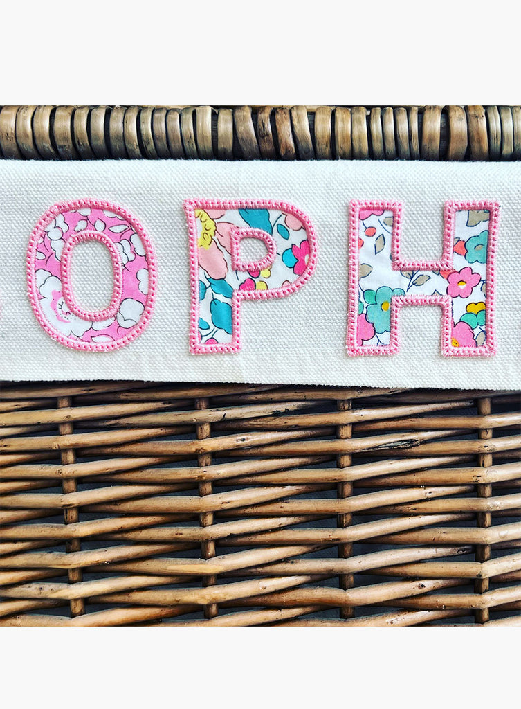 Bespoke Baskets Small Personalised Letters Toy Box in Betsy Floral ...