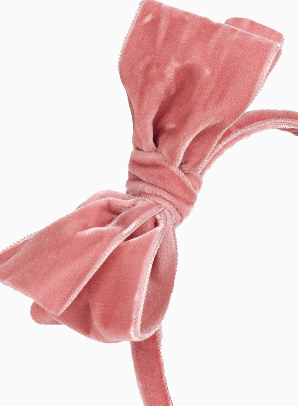 Lily Rose Velvet Big Bow Alice Band in Pink Blush | Trotters Childrenswear