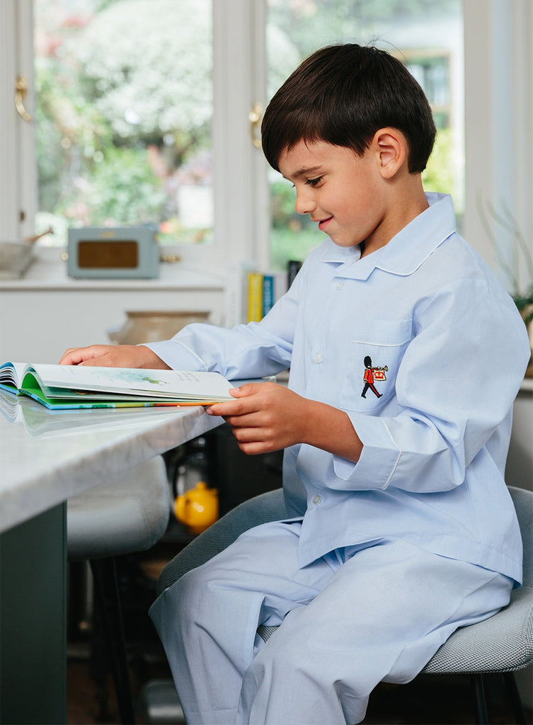 Original Pyjama Company Boys Trumpet Guardsman Pyjamas in Blue ...