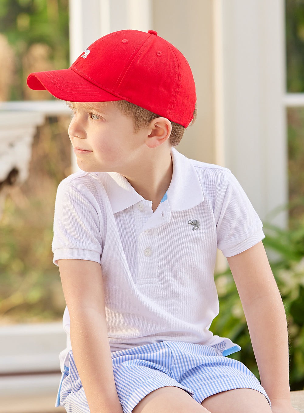 Charlie Cap in Red | Trotters Childrenswear