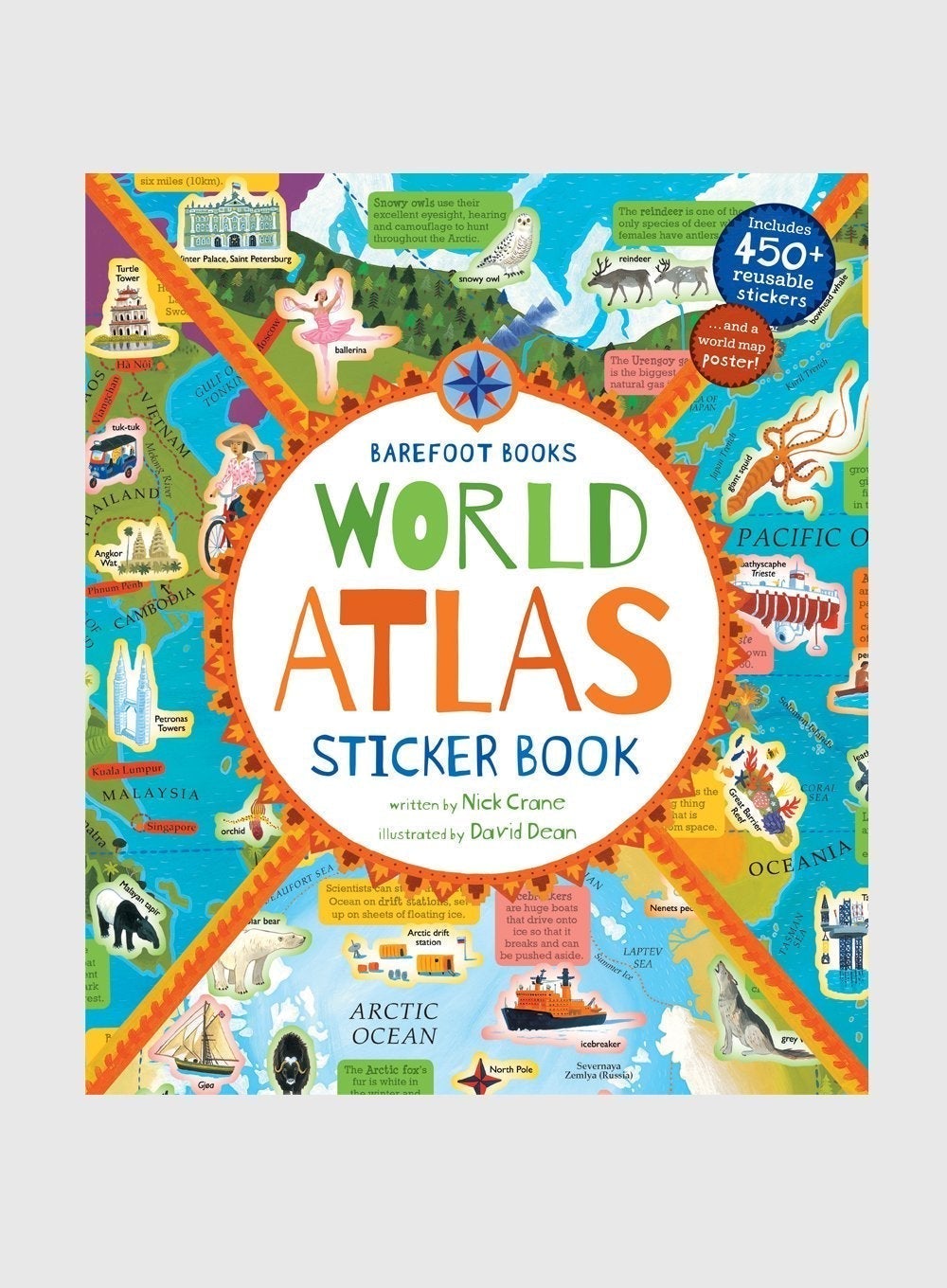 Barefoot Books World Atlas Sticker Book | Trotters London