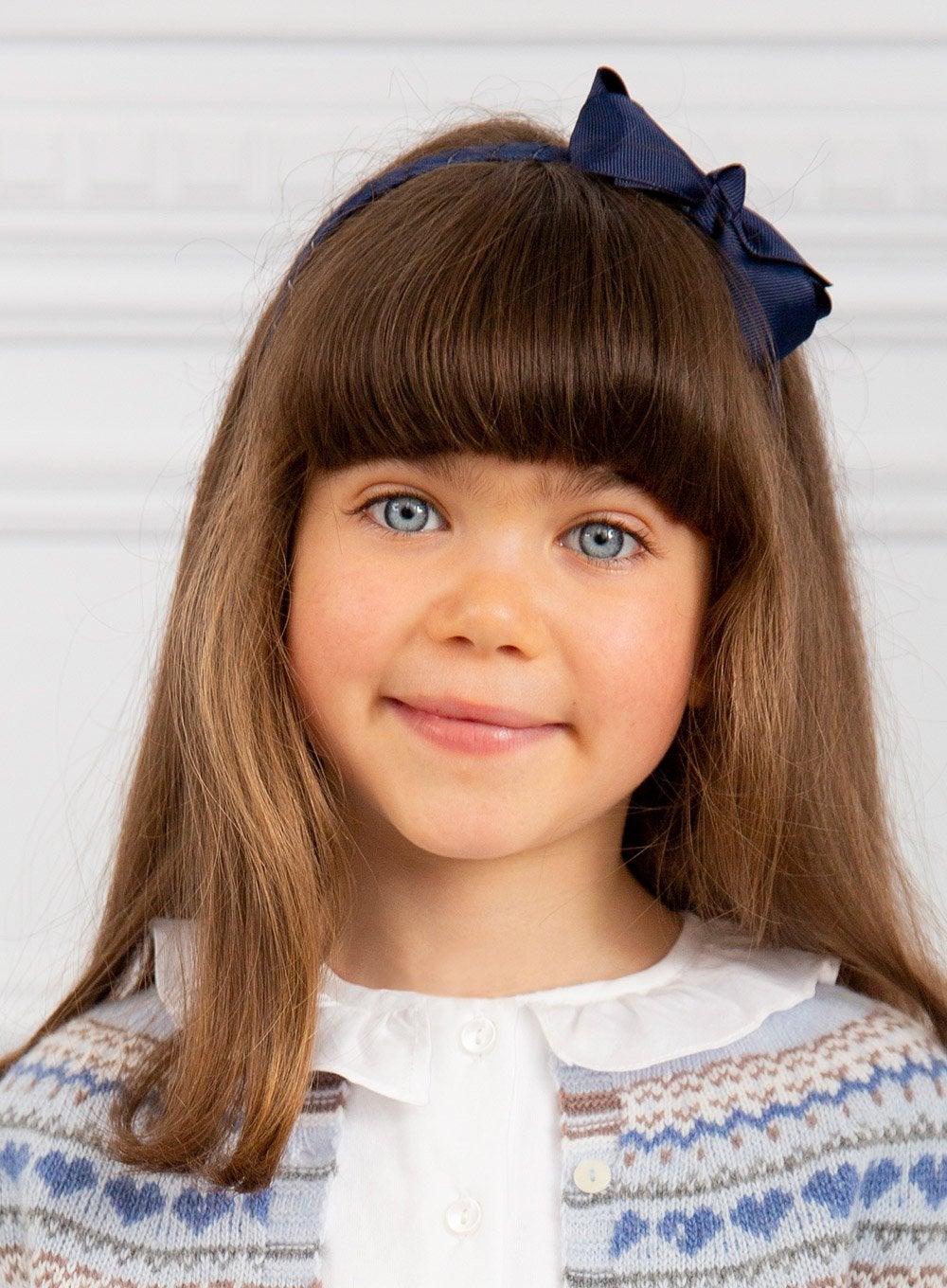 Navy Pretty Bow Alice Band | Trotters Childrenswear