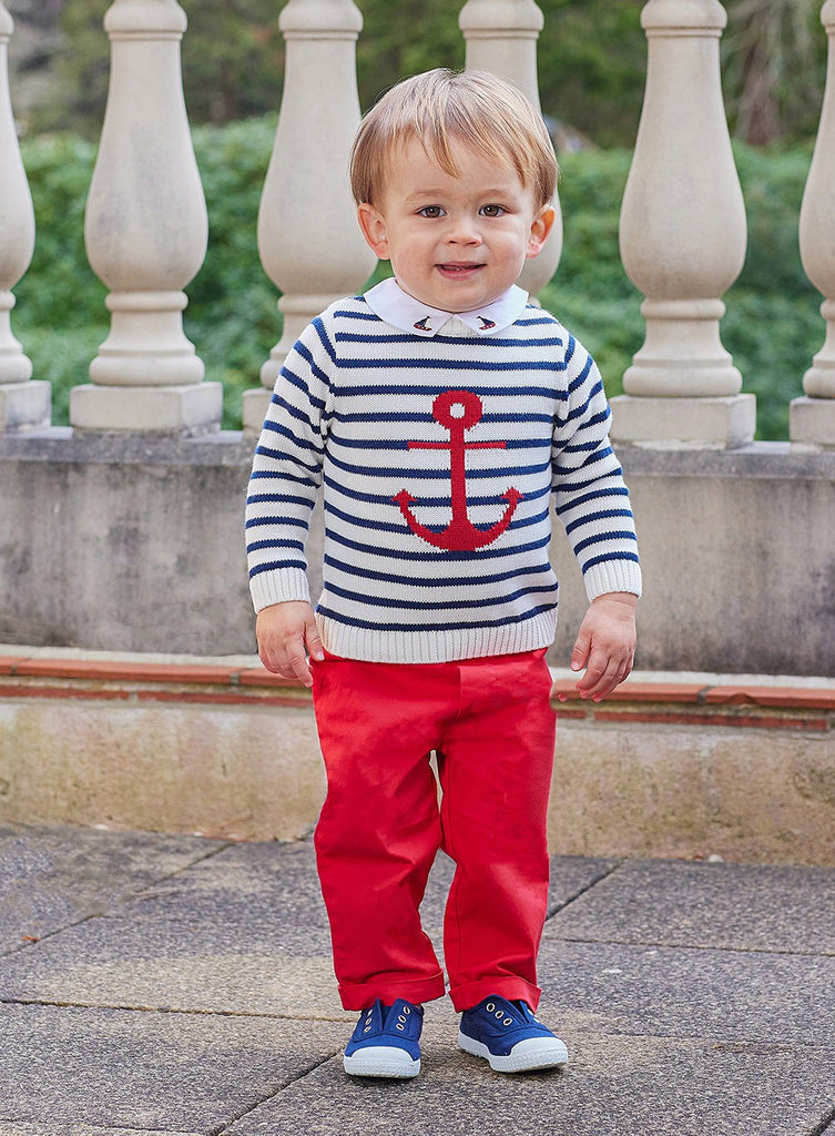 Baby Boys Orly Trousers in Red | Trotters